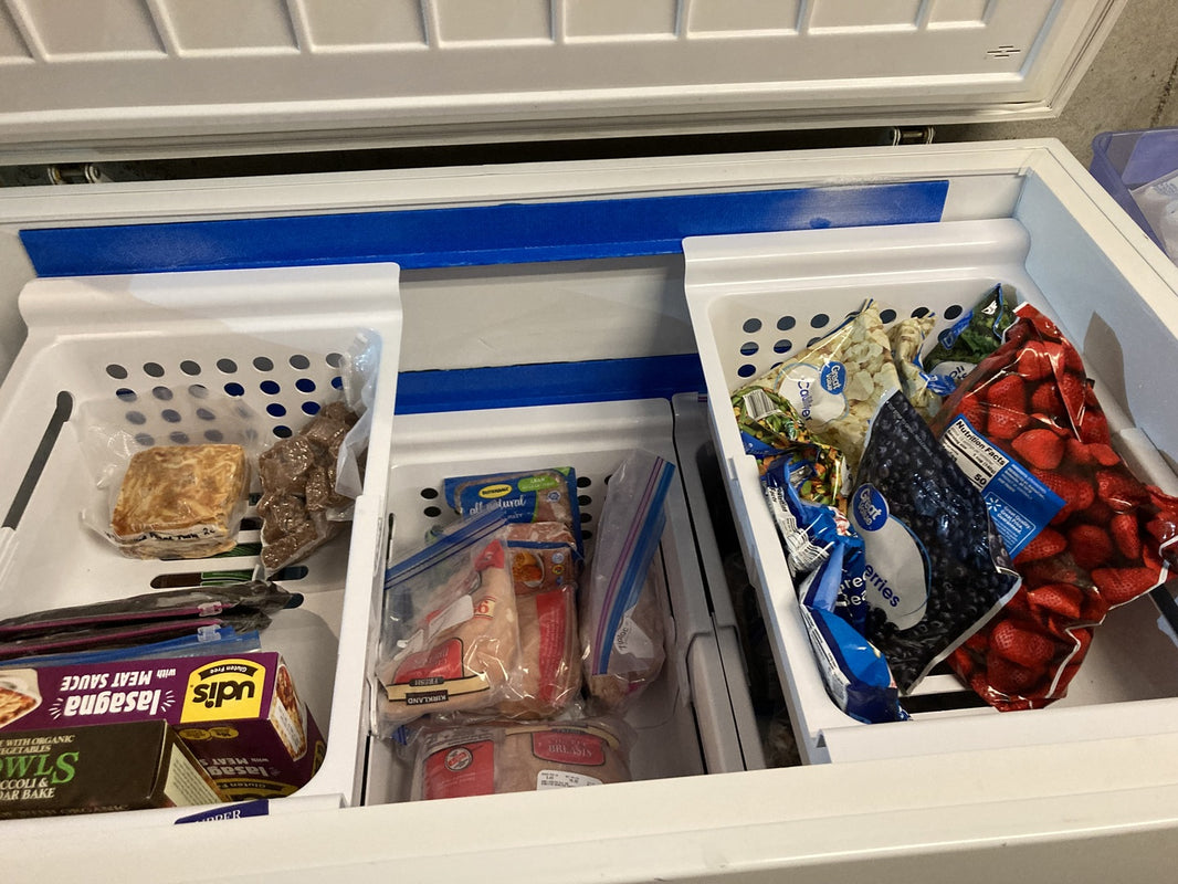 Freezer Organization Storage Bins, Hanging Basket & Dividers for Chest